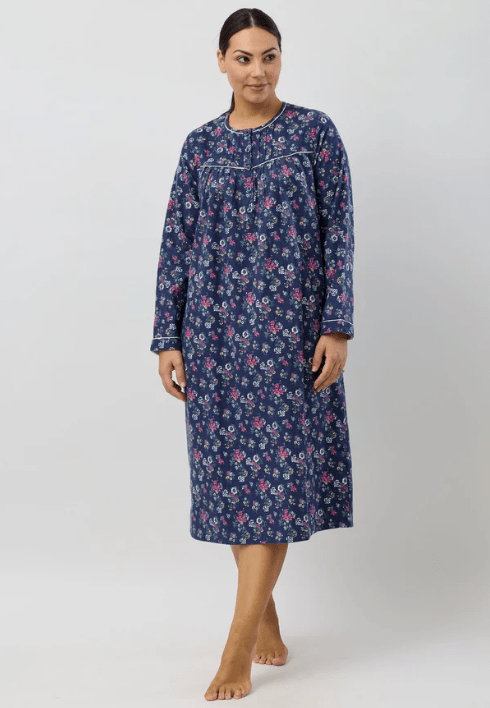 Schrank Crab Apple Flannelette Nightie | Winter Cotton Nightgown– The ...